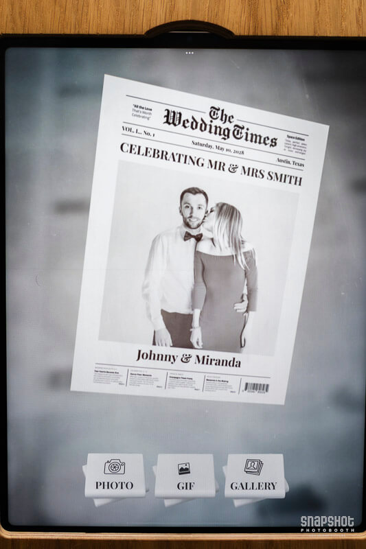 Newspaper Photo Booth - Snapshot Photobooth
